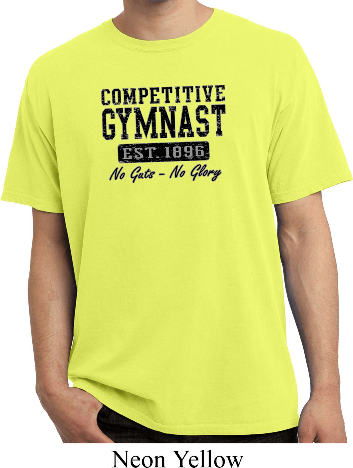 Mens Gymnastics Shirt Competitive Gymnast Pigment Dyed Tee T-Shirt ...