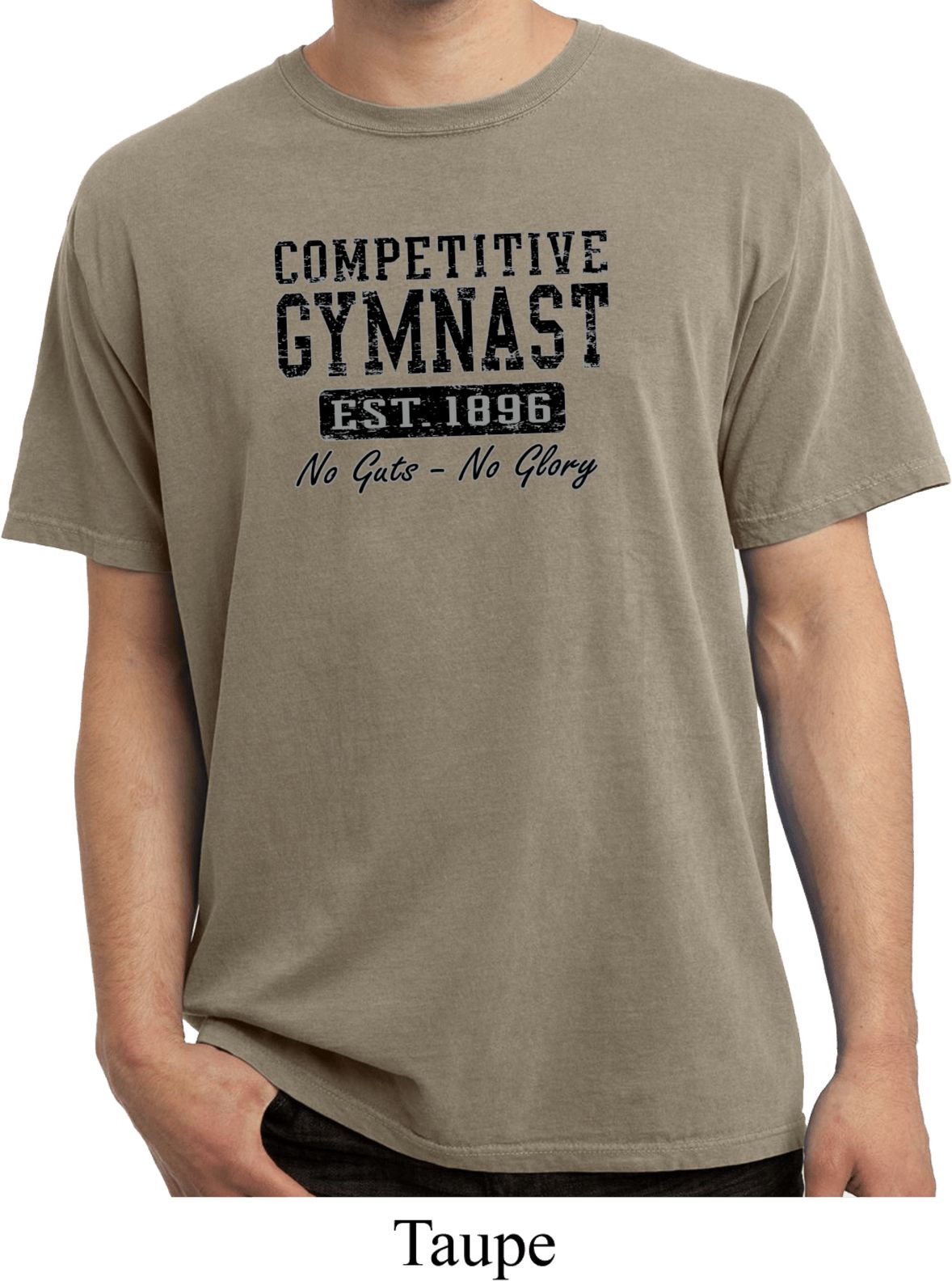 Mens Gymnastics Shirt Competitive Gymnast Pigment Dyed Tee T-Shirt ...