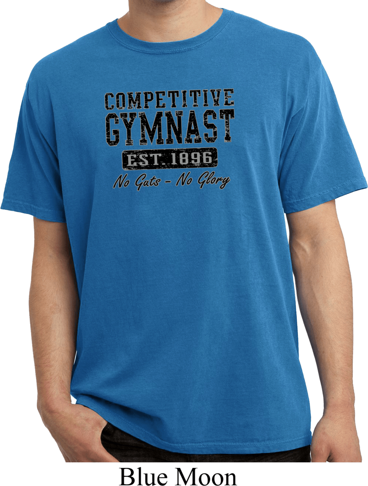 Mens Gymnastics Shirt Competitive Gymnast Pigment Dyed Tee T-Shirt ...
