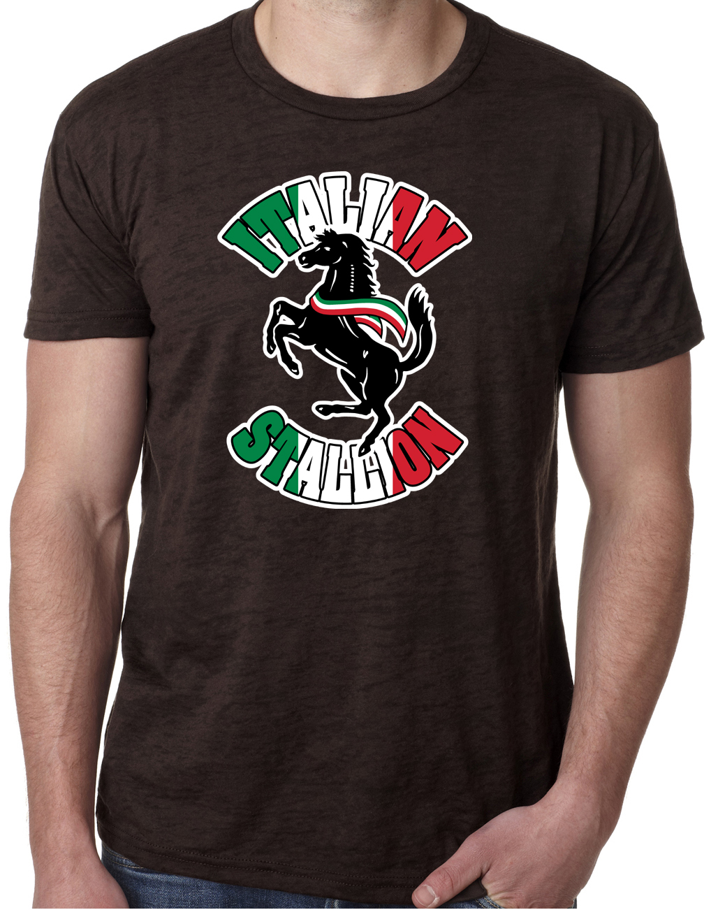 Mens Shirt Italian Stallion Burnout Tee T-Shirt - Italian Stallion Mens ...