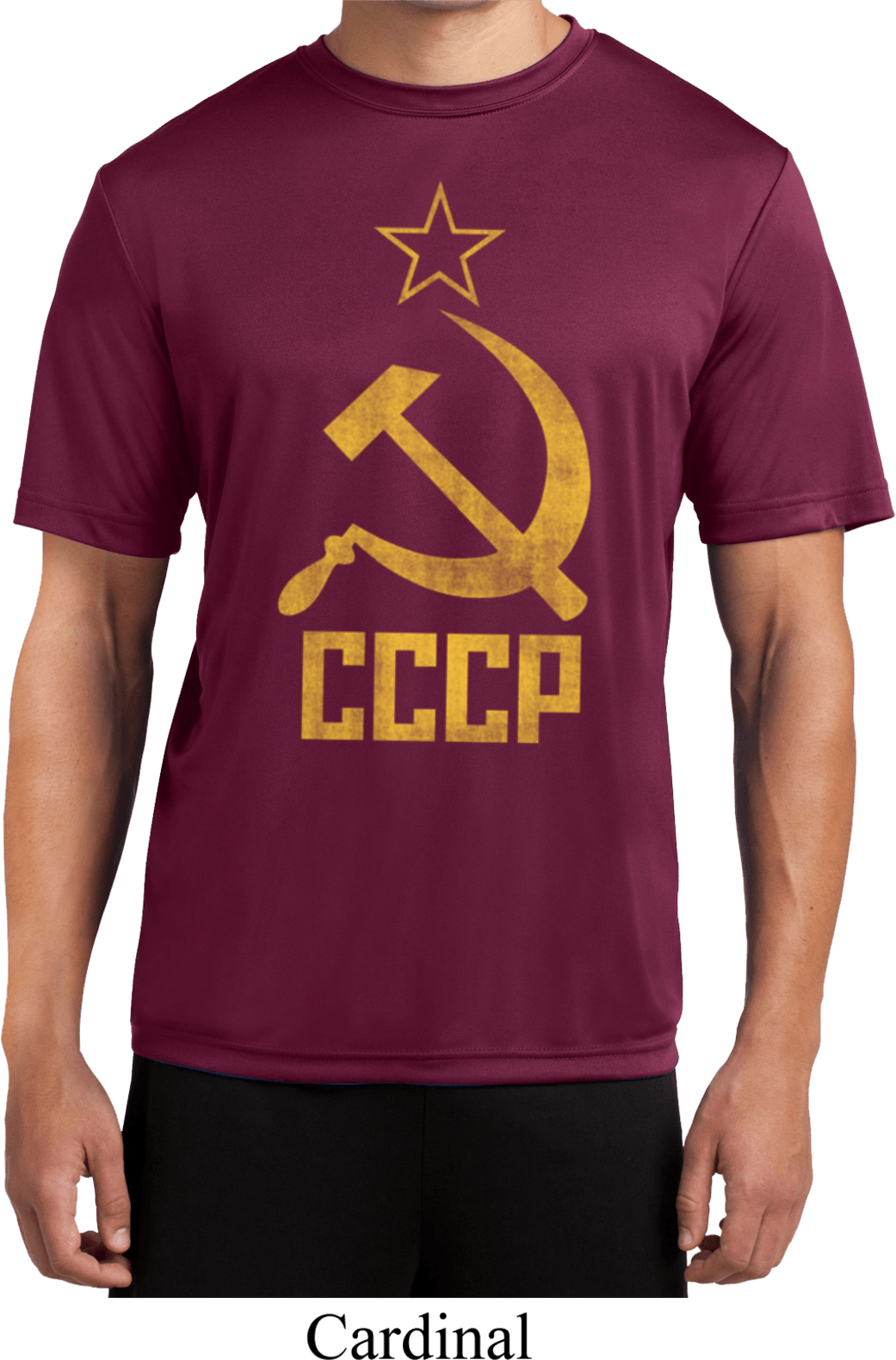 Mens Soviet Shirt CCCP Distressed Moisture Wicking Tee - USSR Soviet ...