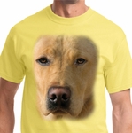 Mens Shirt Big Yellow Lab Face Moisture Wicking Tee T-Shirt - Big ...