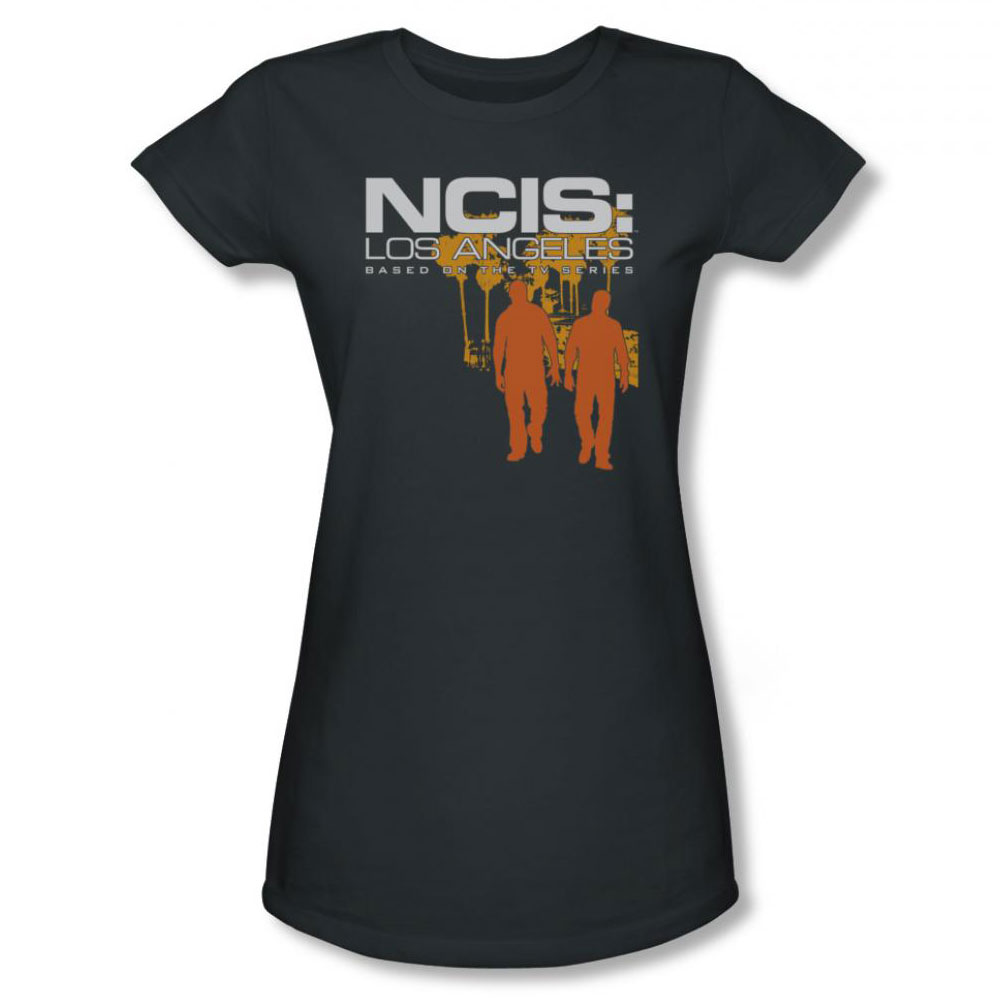 NCIS Shirt Juniors Orange Silhouette Charcoal T-Shirt - NCIS Shirt ...