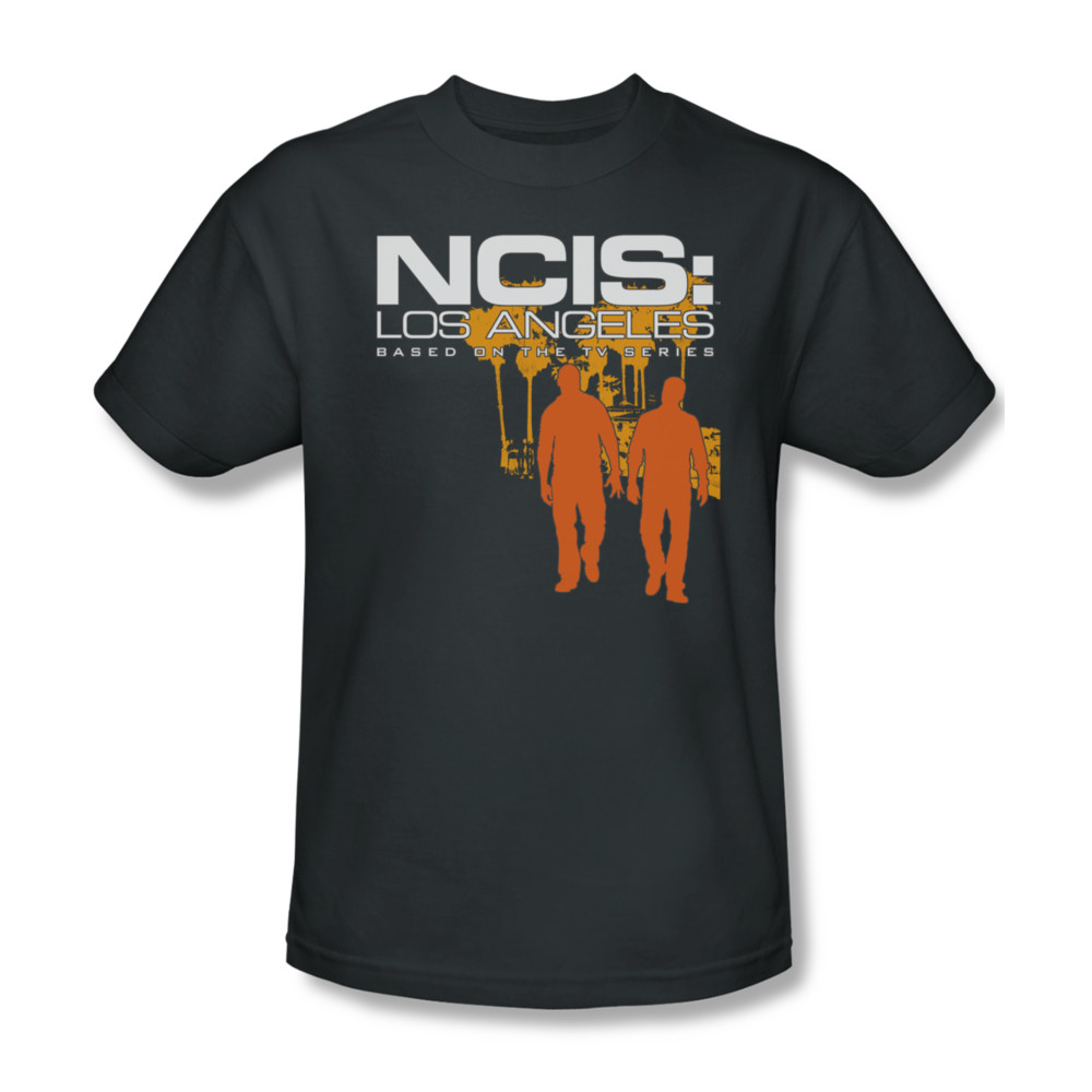 NCIS Shirt Orange Silhouette Charcoal T-Shirt - NCIS Shirt Orange ...