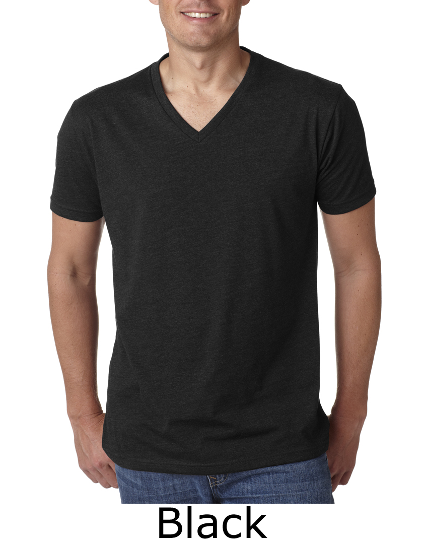 Next Level Men's T-Shirt V-Neck CVC Cotton/Poly Tee Shirt - Next Level ...