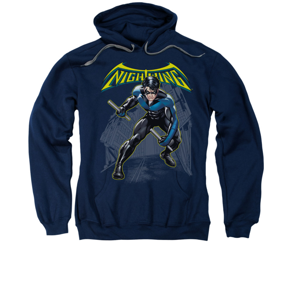 Nightwing DC Comics Hoodie Sweatshirt Nightwing Navy Blue Adult Hoody ...