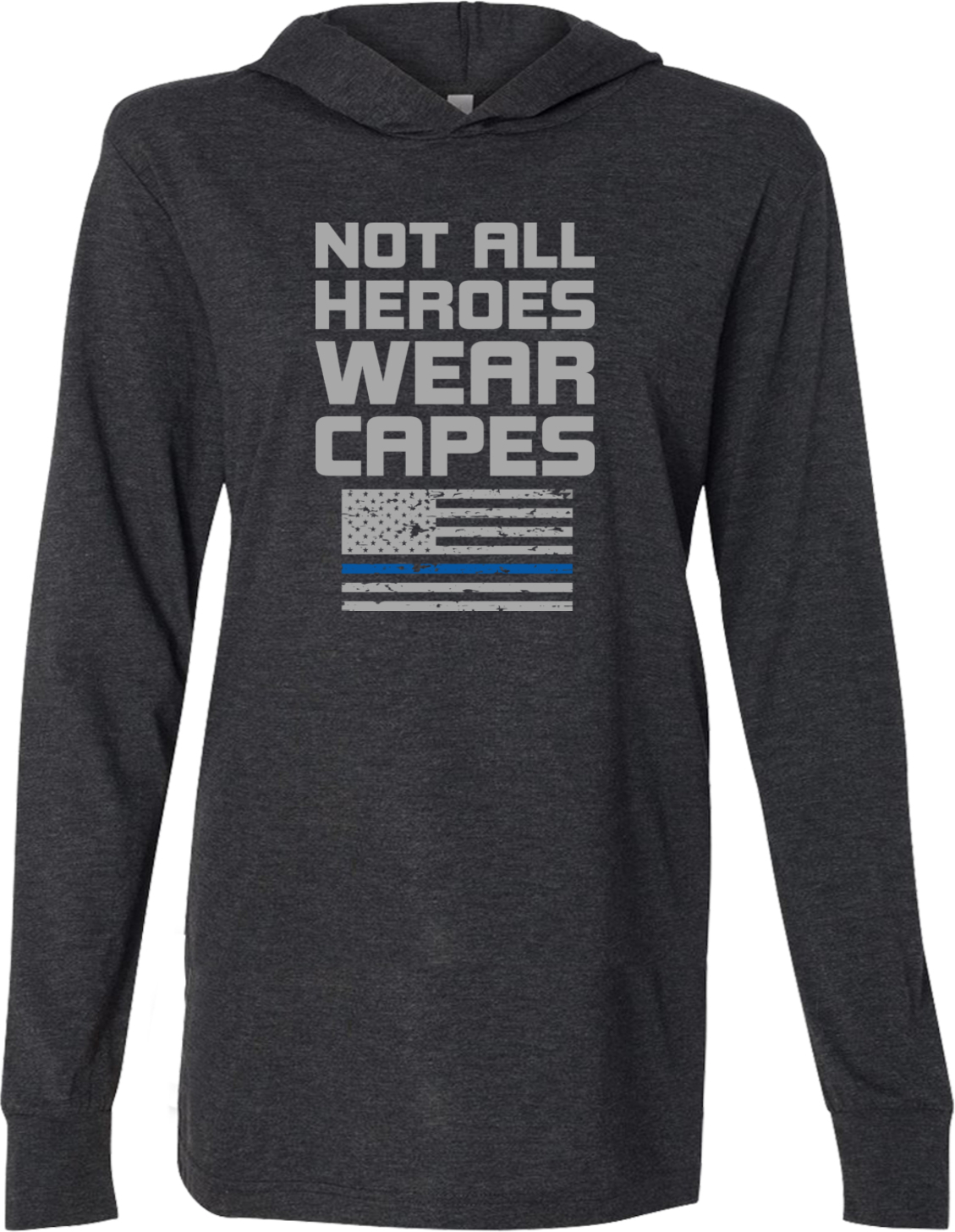 Not All Heroes Wear Capes Police Officer Lightweight Hoodie T-Shirt ...