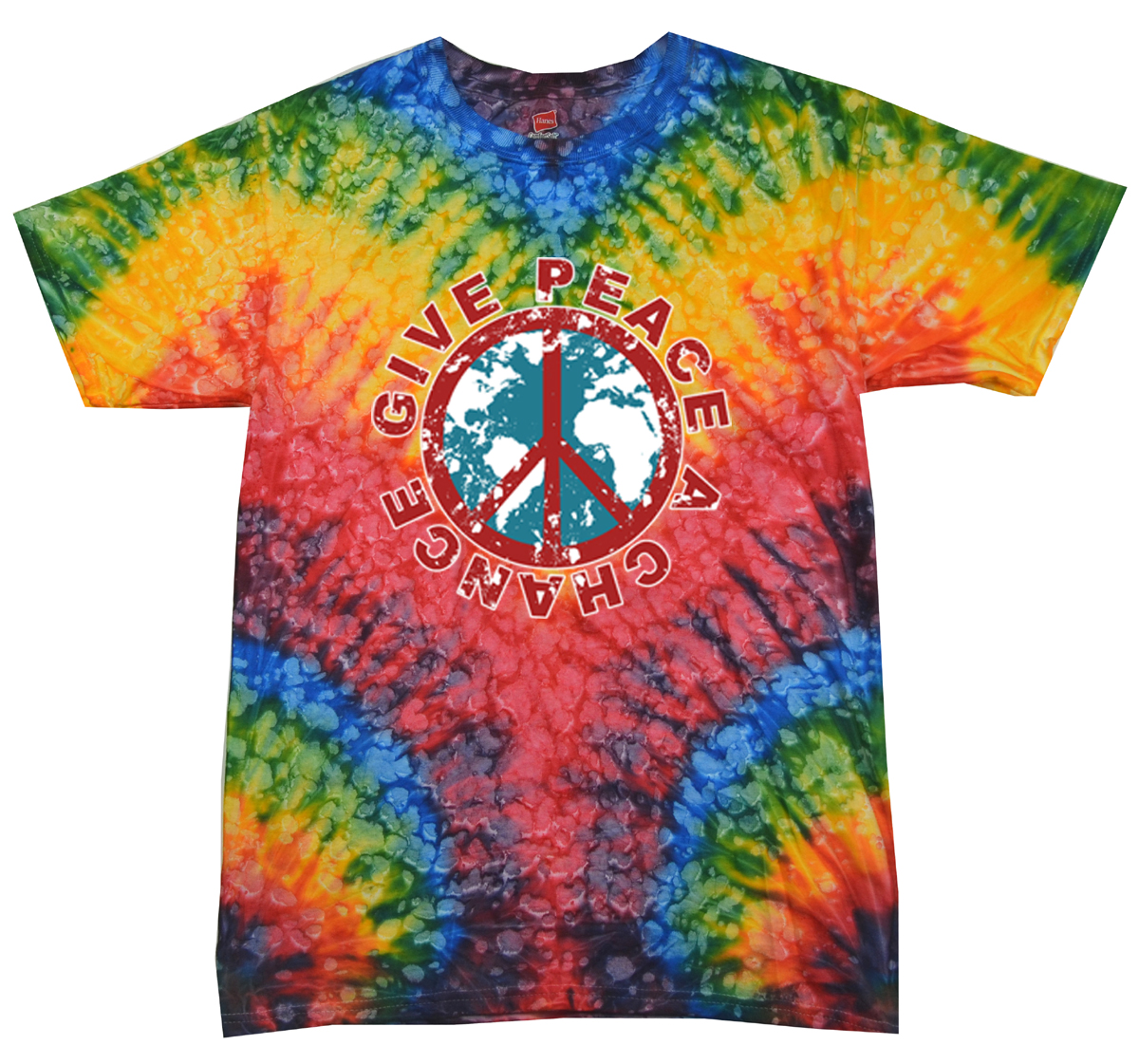 Peace Tie Dye T-shirt Give Peace A Chance Woodstock Tie Dye - Give ...