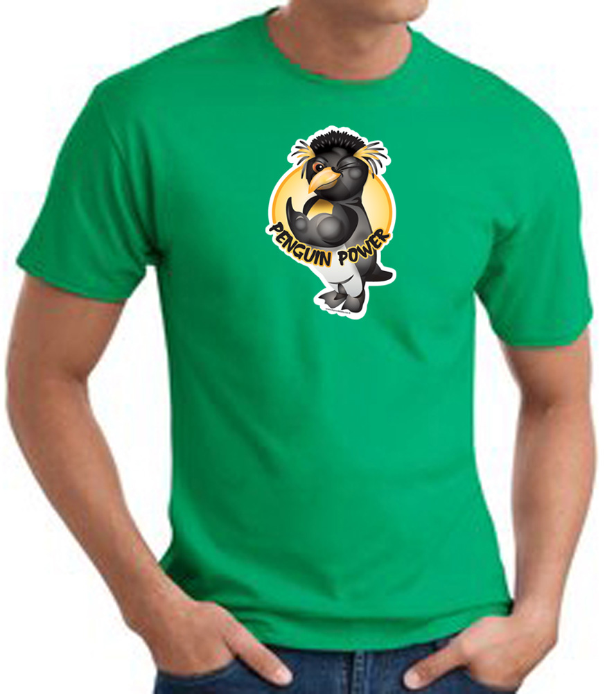 PENGUIN POWER Athletic Gym Workout T-shirt - Kelly Green - Workout ...