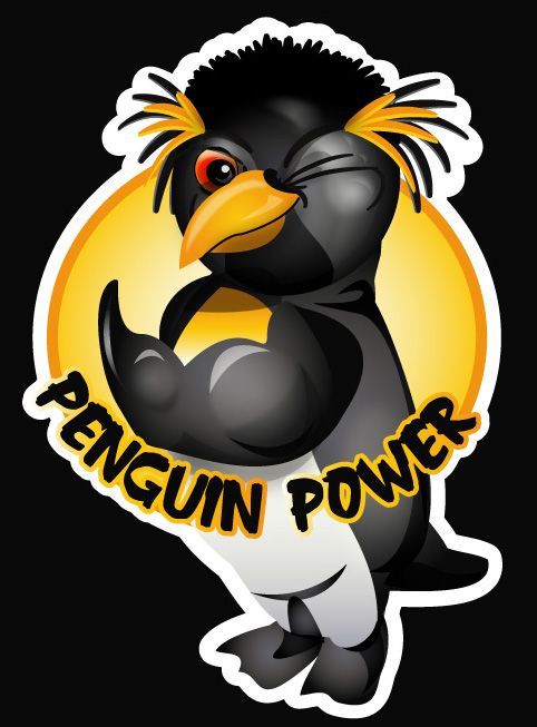 Penguin Power Shirt Athletic Gym Workout Ringer Tee Carolina Blue/Navy ...