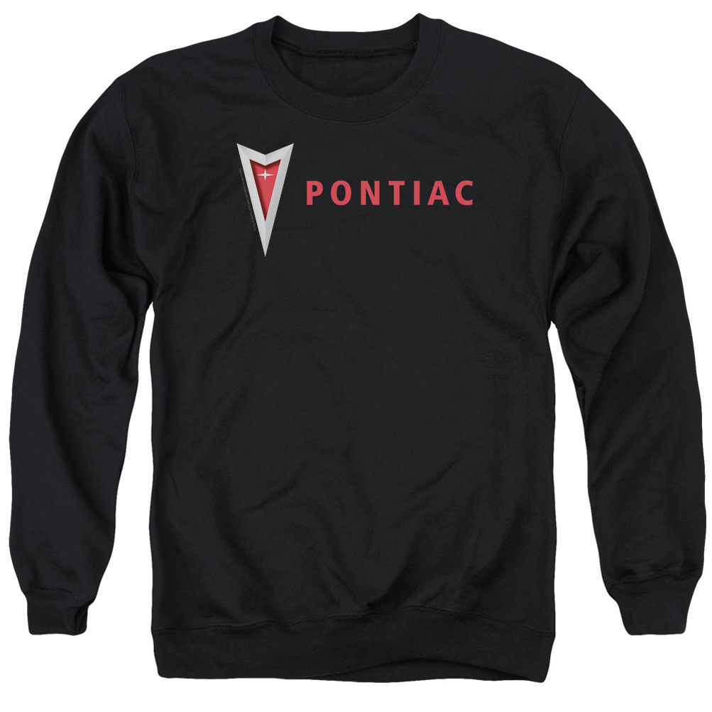Pontiac Sweatshirt Modern Logo Adult Black Sweat Shirt - Pontiac Modern ...