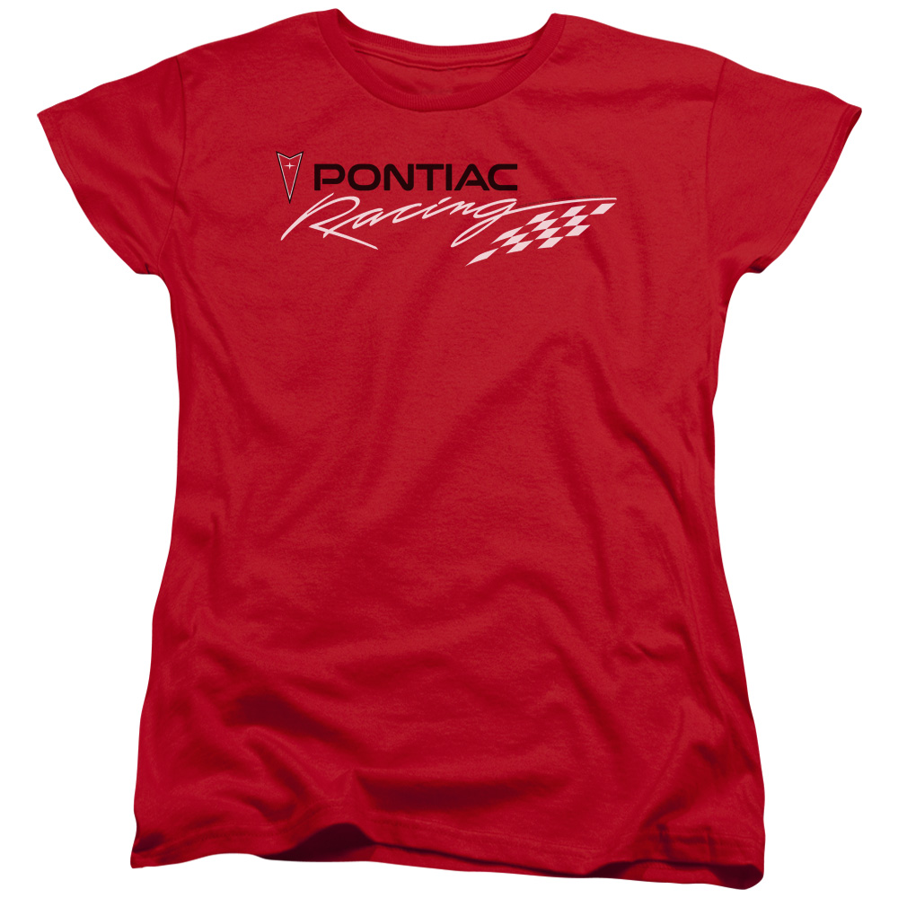 Pontiac Womens Shirt Racing Red T-Shirt - Pontiac Racing Shirts