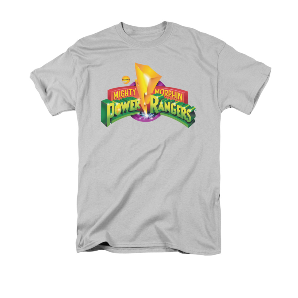Power Rangers Shirt Logo Silver T-Shirt - Power Rangers Logo Shirts