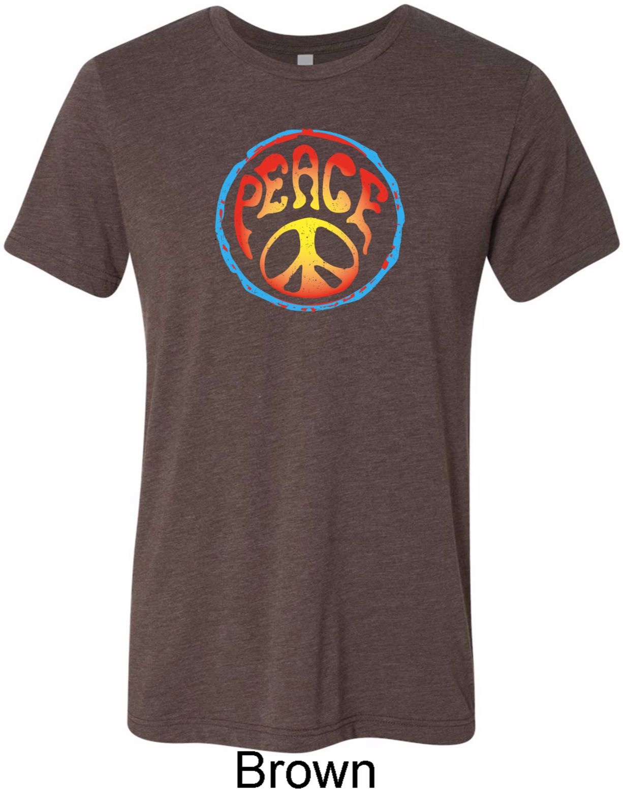 Psychedelic Peace Mens Tri Blend Crewneck Shirt - Psychedelic Peace ...