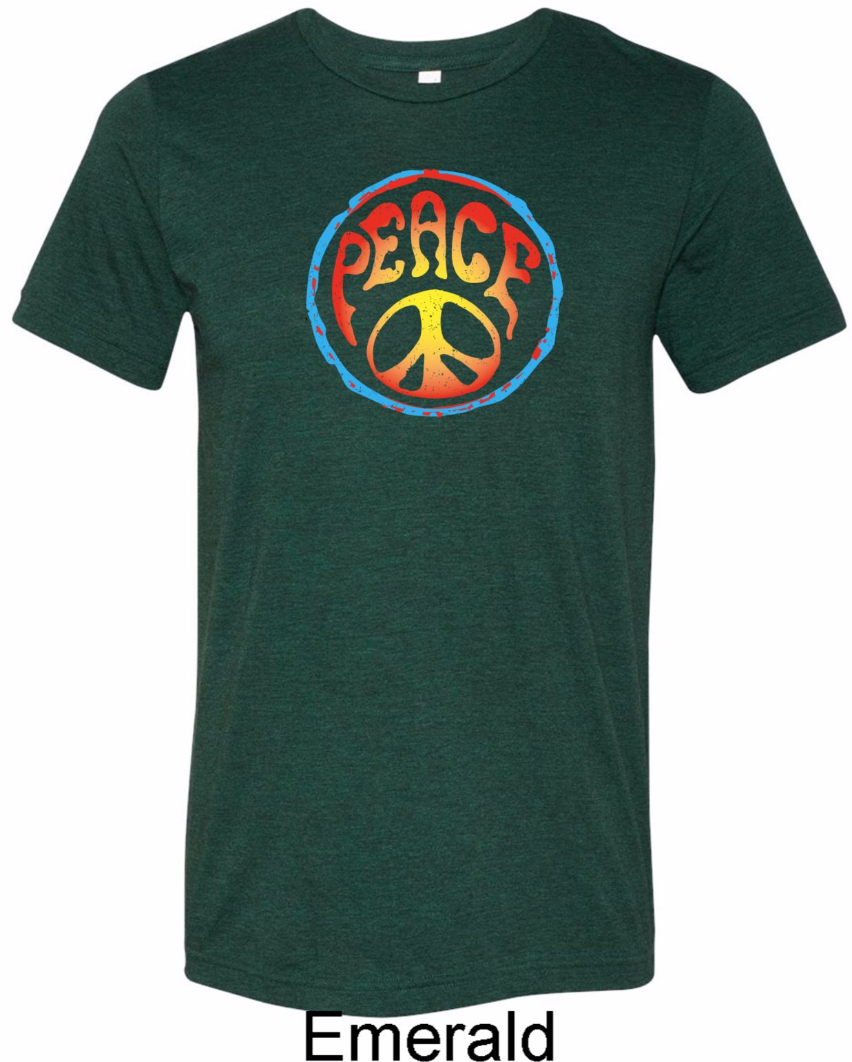 Psychedelic Peace Mens Tri Blend Crewneck Shirt - Psychedelic Peace ...