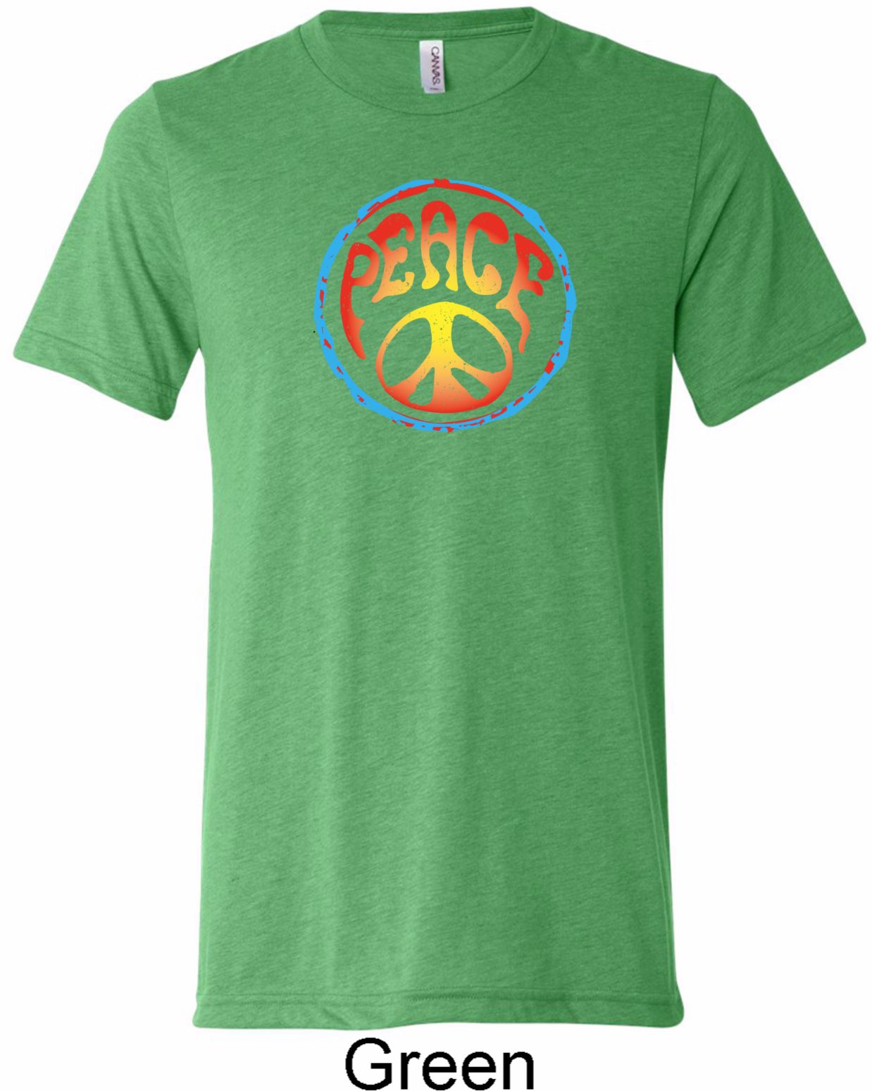 Psychedelic Peace Mens Tri Blend Crewneck Shirt - Psychedelic Peace ...