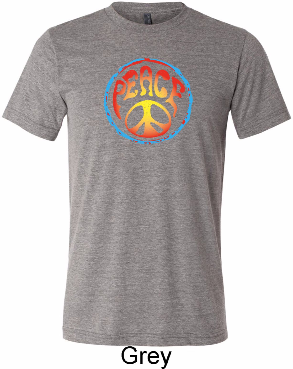 Psychedelic Peace Mens Tri Blend Crewneck Shirt - Psychedelic Peace ...
