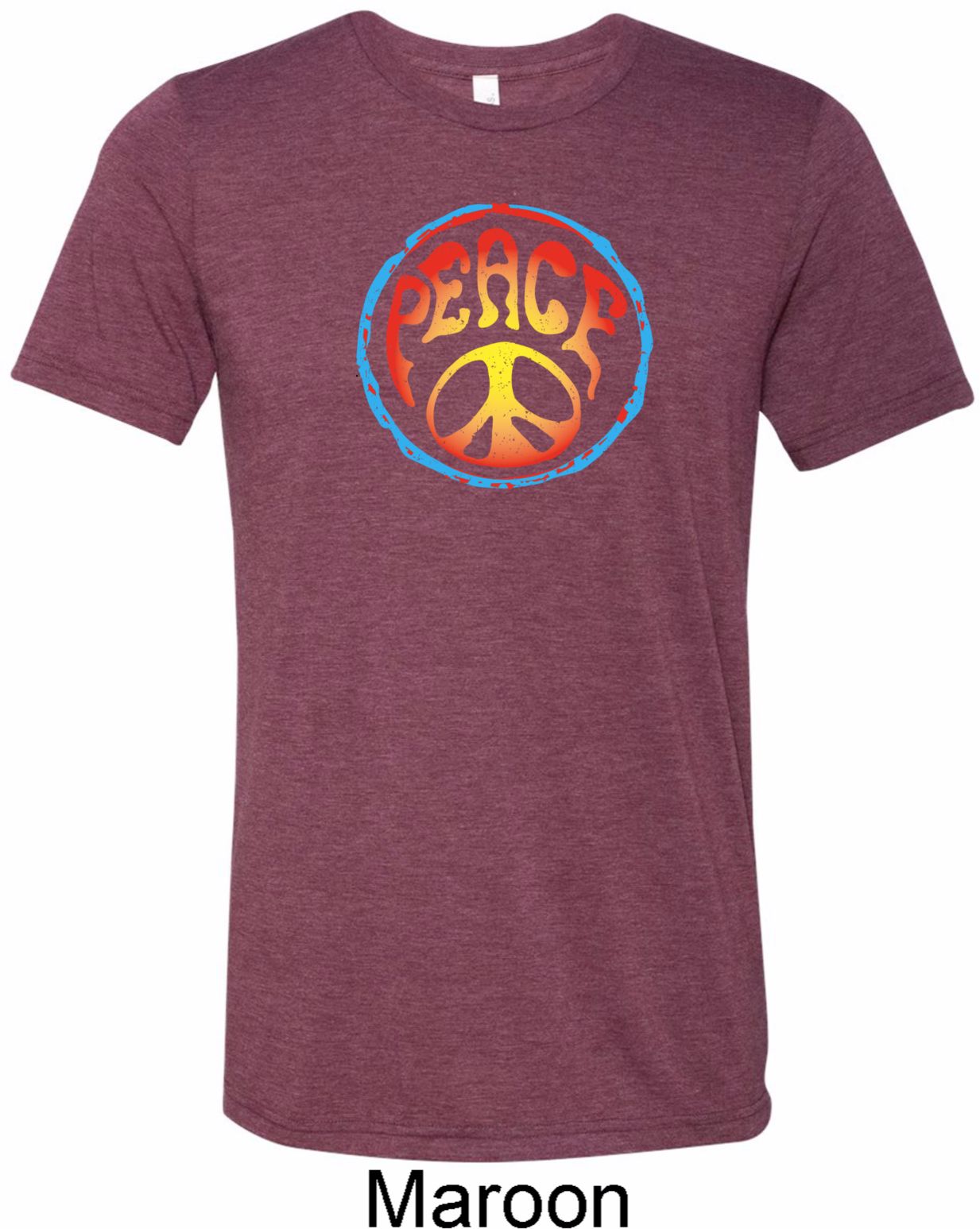 Psychedelic Peace Mens Tri Blend Crewneck Shirt - Psychedelic Peace ...