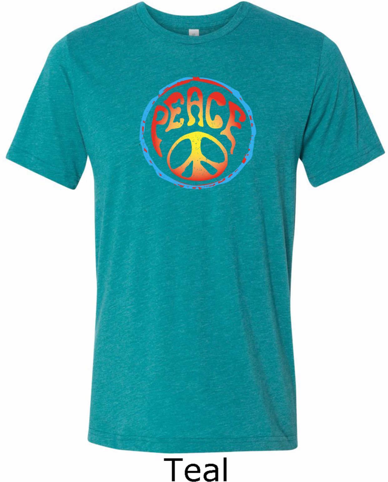 Psychedelic Peace Mens Tri Blend Crewneck Shirt - Psychedelic Peace ...