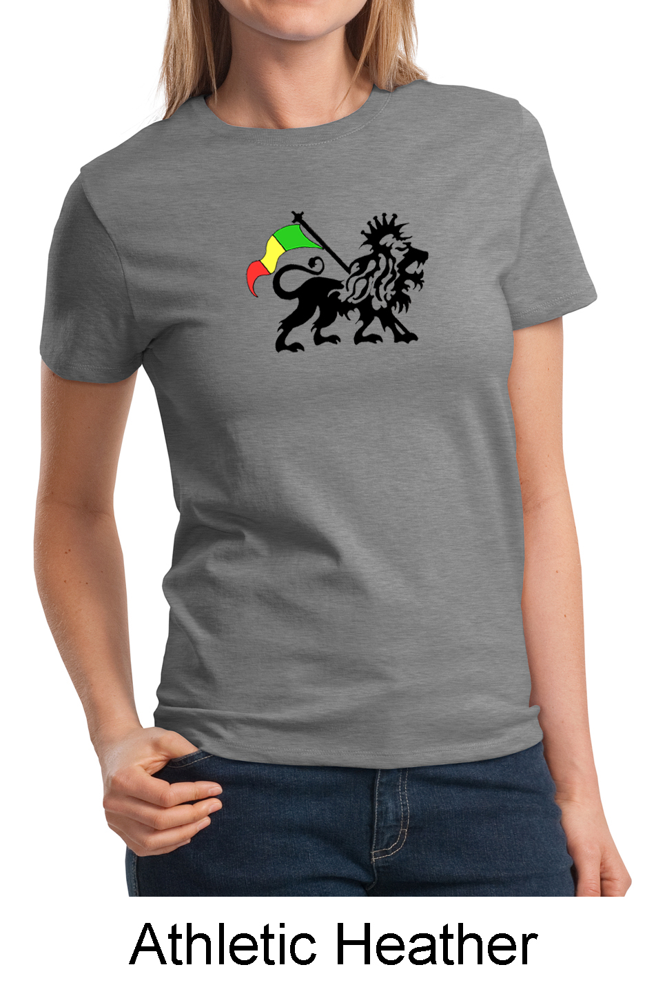 Rasta Lion Ladies T-shirt - Rasta Lion Ladies Shirts
