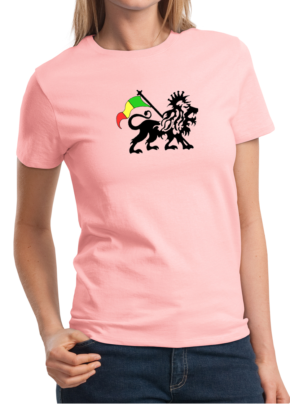 Rasta Lion Ladies T-shirt - Rasta Lion Ladies Shirts