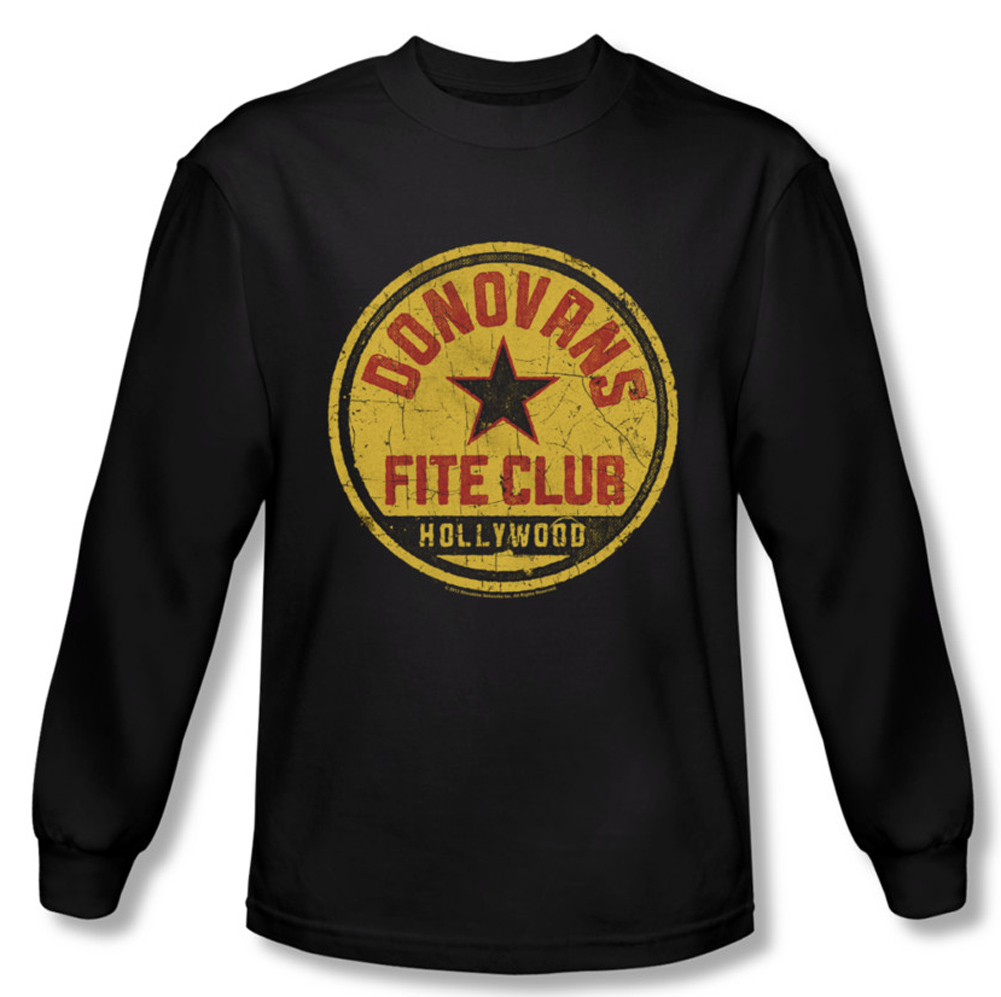 Ray Donovan Shirt Fite Club Long Sleeve Black Tee T-Shirt - Ray Donovan ...