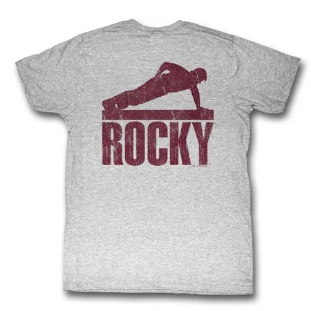 Rocky Shirt One Arm Pushup Athletic Heather T-Shirt - Rocky Shirts