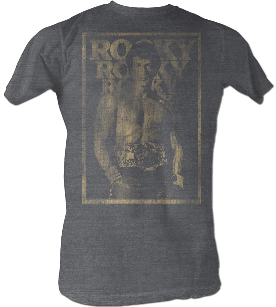 Rocky T-shirt Winning Classic Adult Charcoal Heather Tee Shirt - Rocky ...