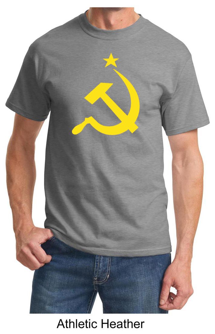 Russian Shirt Hammer and Sickle USSR Adult Tee Shirt - Soviet Hammer ...
