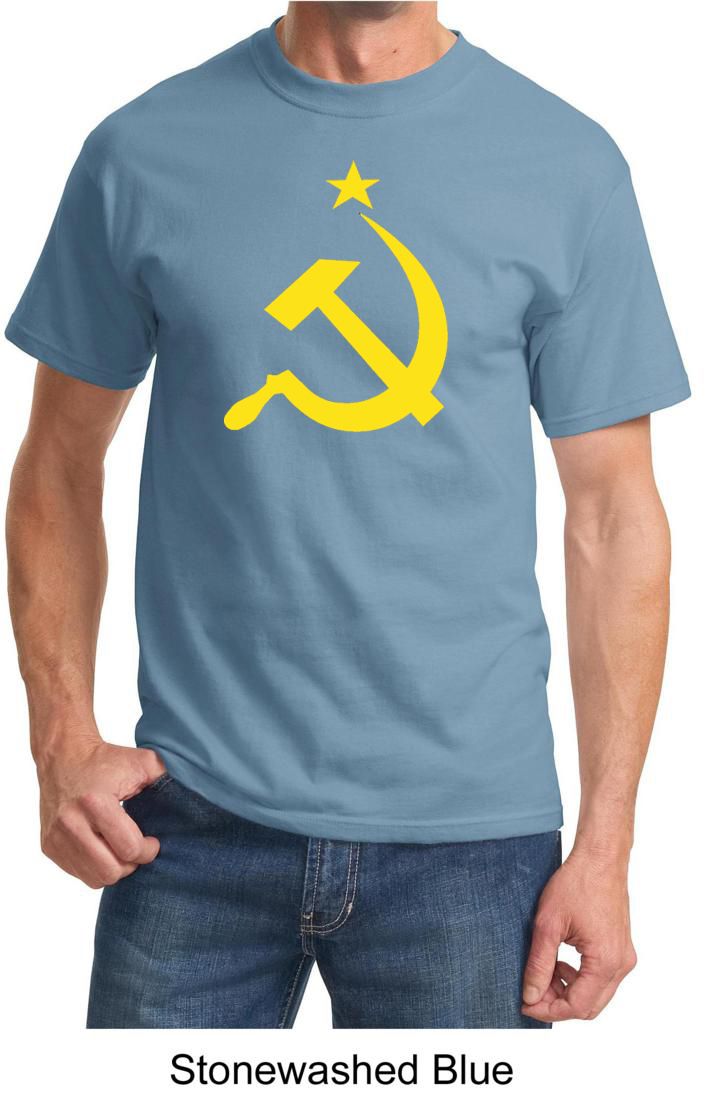 Russian Shirt Hammer and Sickle USSR Adult Tee Shirt - Soviet Hammer ...
