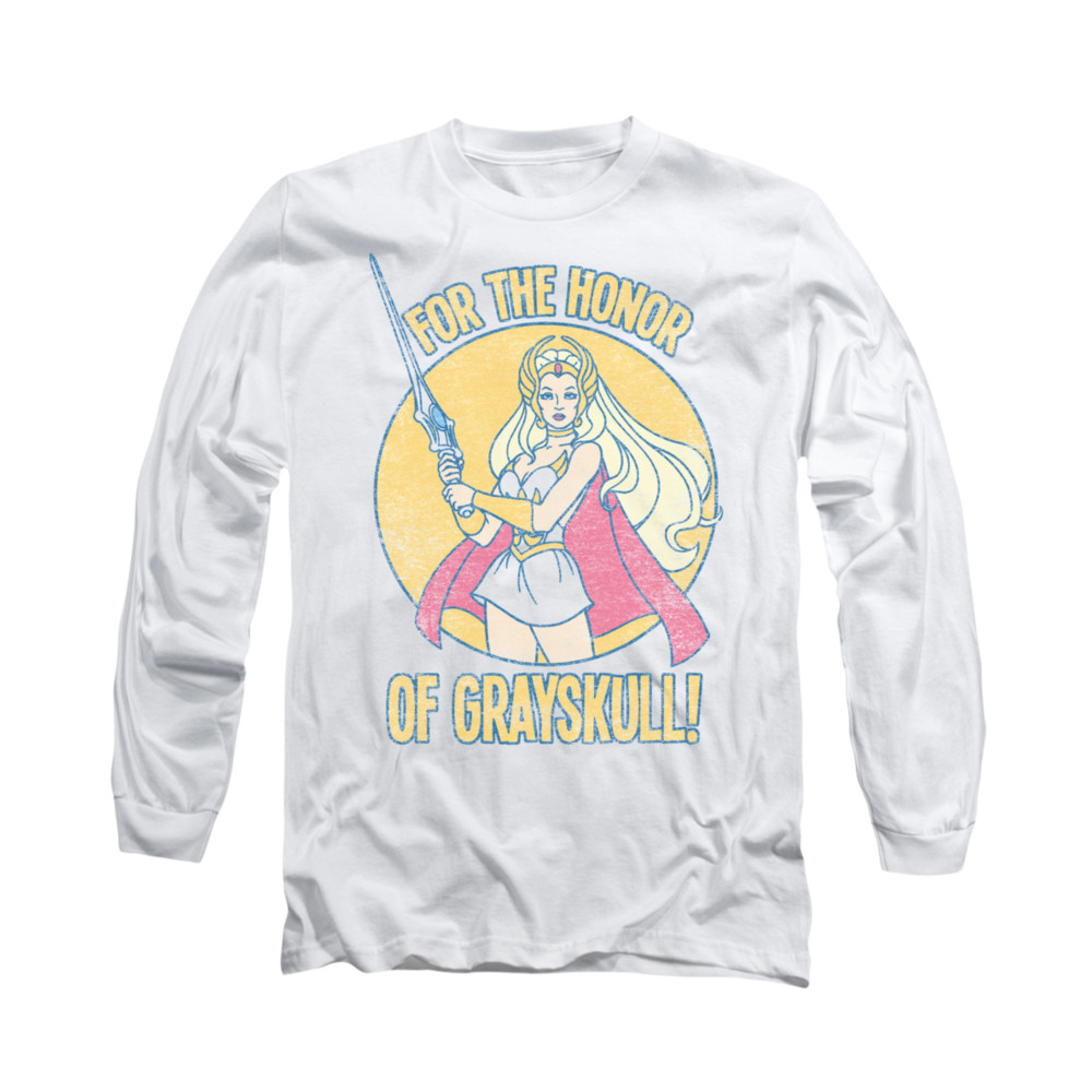 She-Ra Shirt Logo Long Sleeve Athletic Heather Tee T-Shirt - She-Ra ...