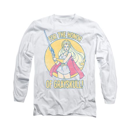 She-Ra Shirt Logo Long Sleeve Athletic Heather Tee T-Shirt - She-Ra ...