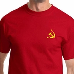 Russian Shirt Hammer and Sickle USSR Adult Tee Shirt - Soviet Hammer ...