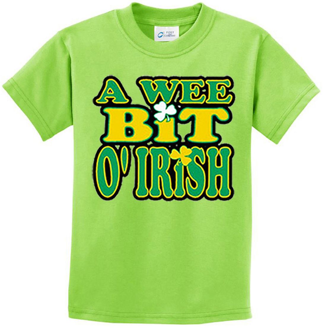 St Patricks Day Kids Shirt A Wee Bit Irish Tee T-Shirt - A Wee Bit ...