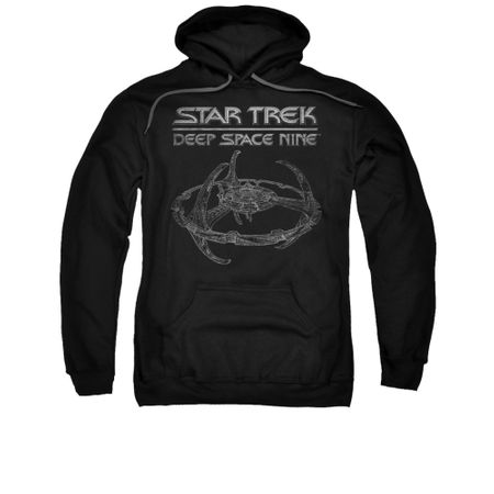 Star Trek - Deep Space Nine Hoodie Sweatshirt DS9 Station Black Adult ...