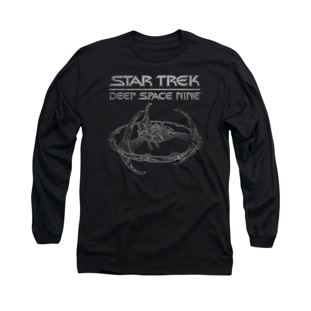 Star Trek - Deep Space Nine Shirt DS9 Station Long Sleeve Black Tee T ...