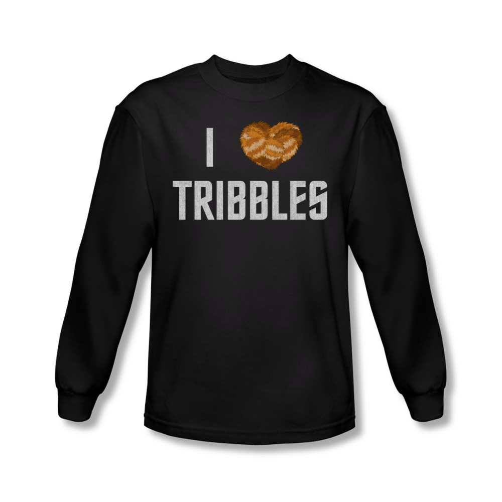 Star Trek Shirt I Heart Tribbles Long Sleeve Black Tee T-Shirt - Star ...