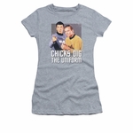 Star Trek Shirt Slim Fit Chicks Dig The Uniform Athletic Heather T ...