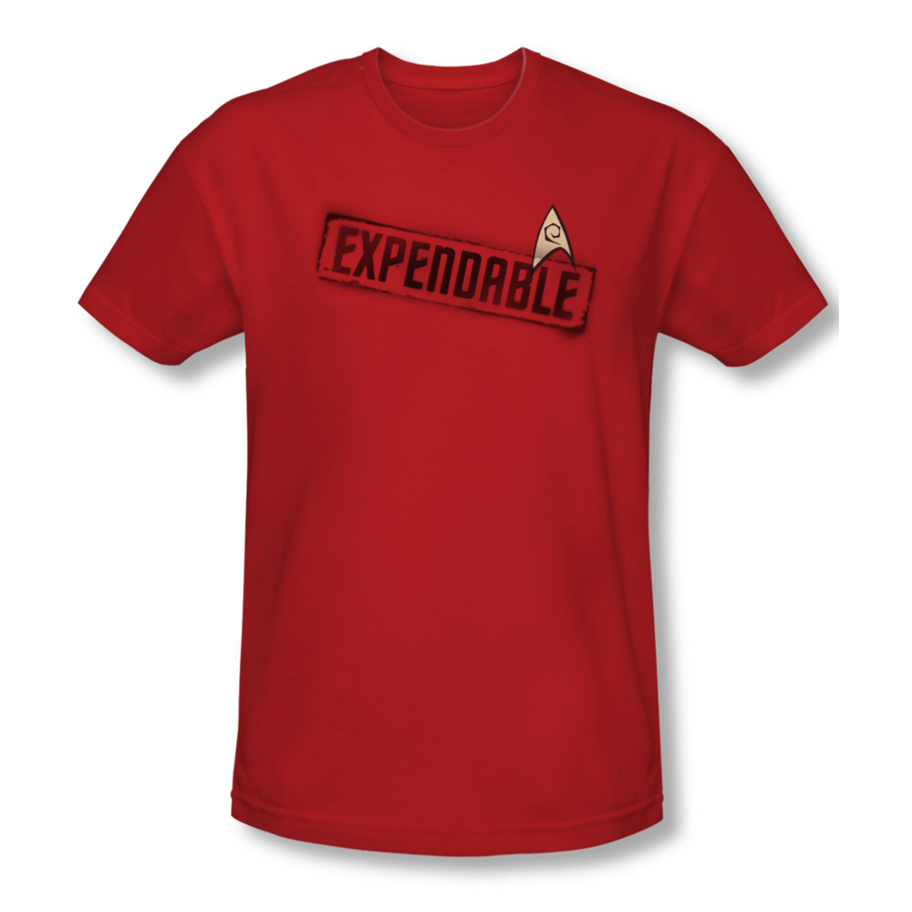 Star Trek Shirt Slim Fit Expendable Red T-Shirt - Star Trek Expendable ...