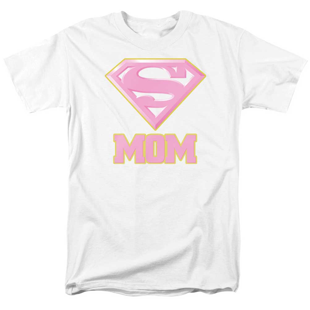Super Mom Shirt Pink Shield White T-Shirt - Super Mom Pink Shield Shirts