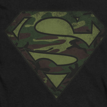 Superman Camo Logo Distressed Shirts - Superman Shirts
