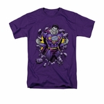 Superman Shirt Juniors Bizzaro Breakthrough Purple T-Shirt - Superman ...
