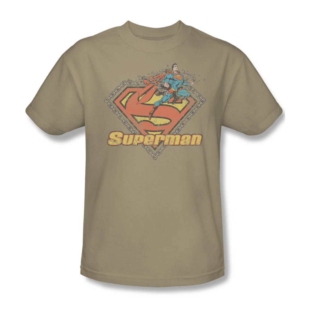 Superman Shirt Breaking Chains Sand T-Shirt - Superman Breaking Chains ...