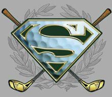 Superman T-shirt - Fore! Golf Clubs Adult Heather Gray Tee Shirts ...