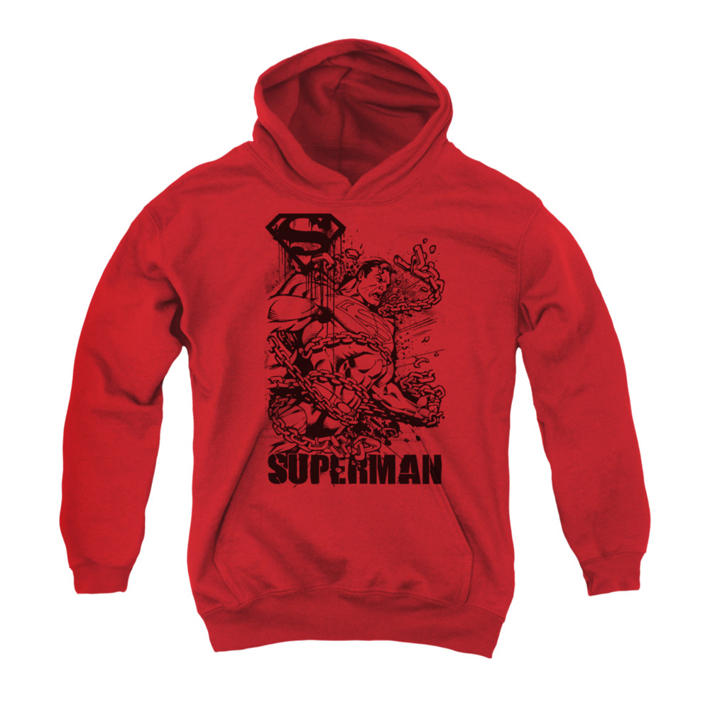 Superman Youth Hoodie Breaking Chains Red Kids Hoody - Superman ...