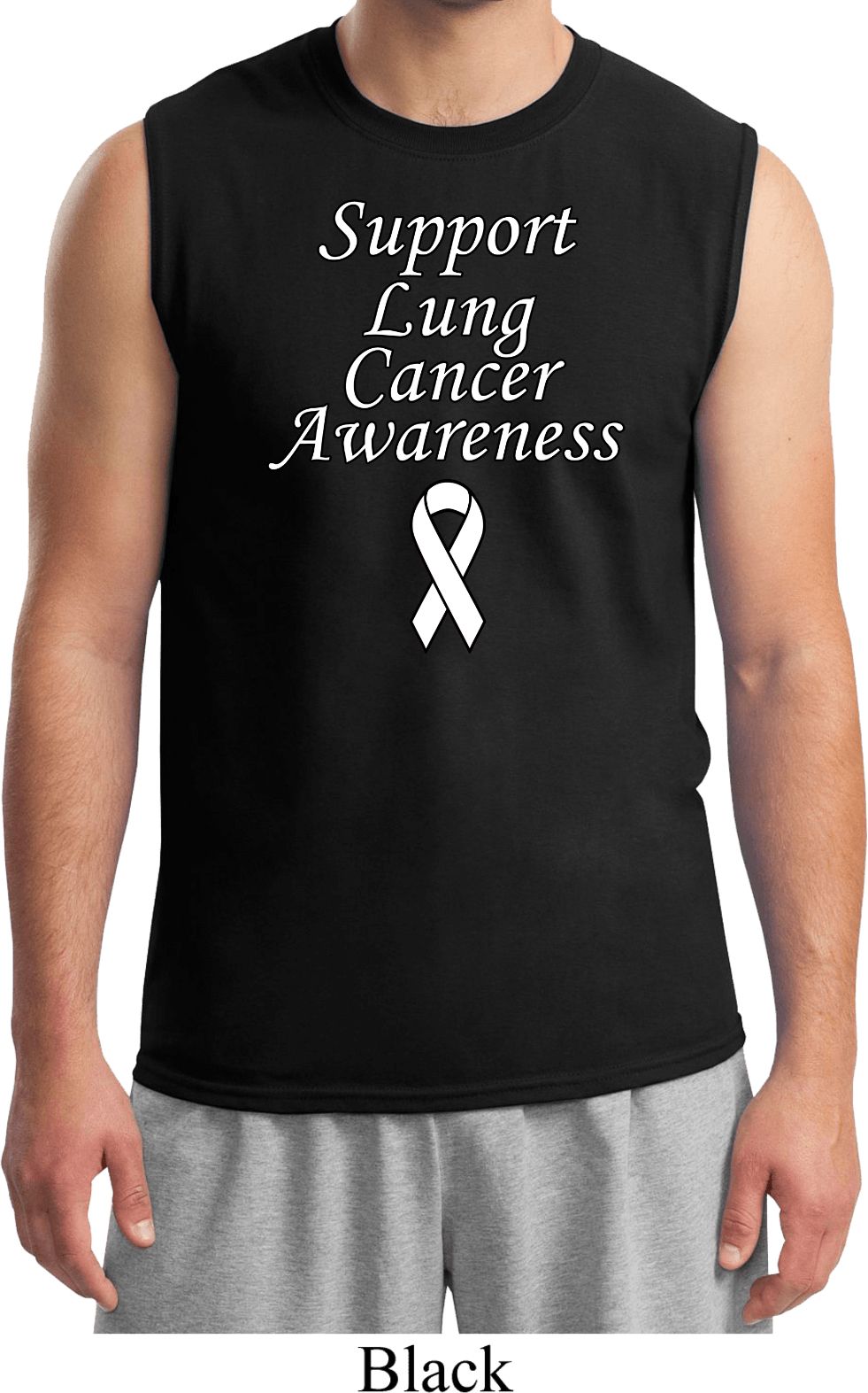 Support Lung Cancer Awareness Muscle Shirt - Support Lung Cancer ...