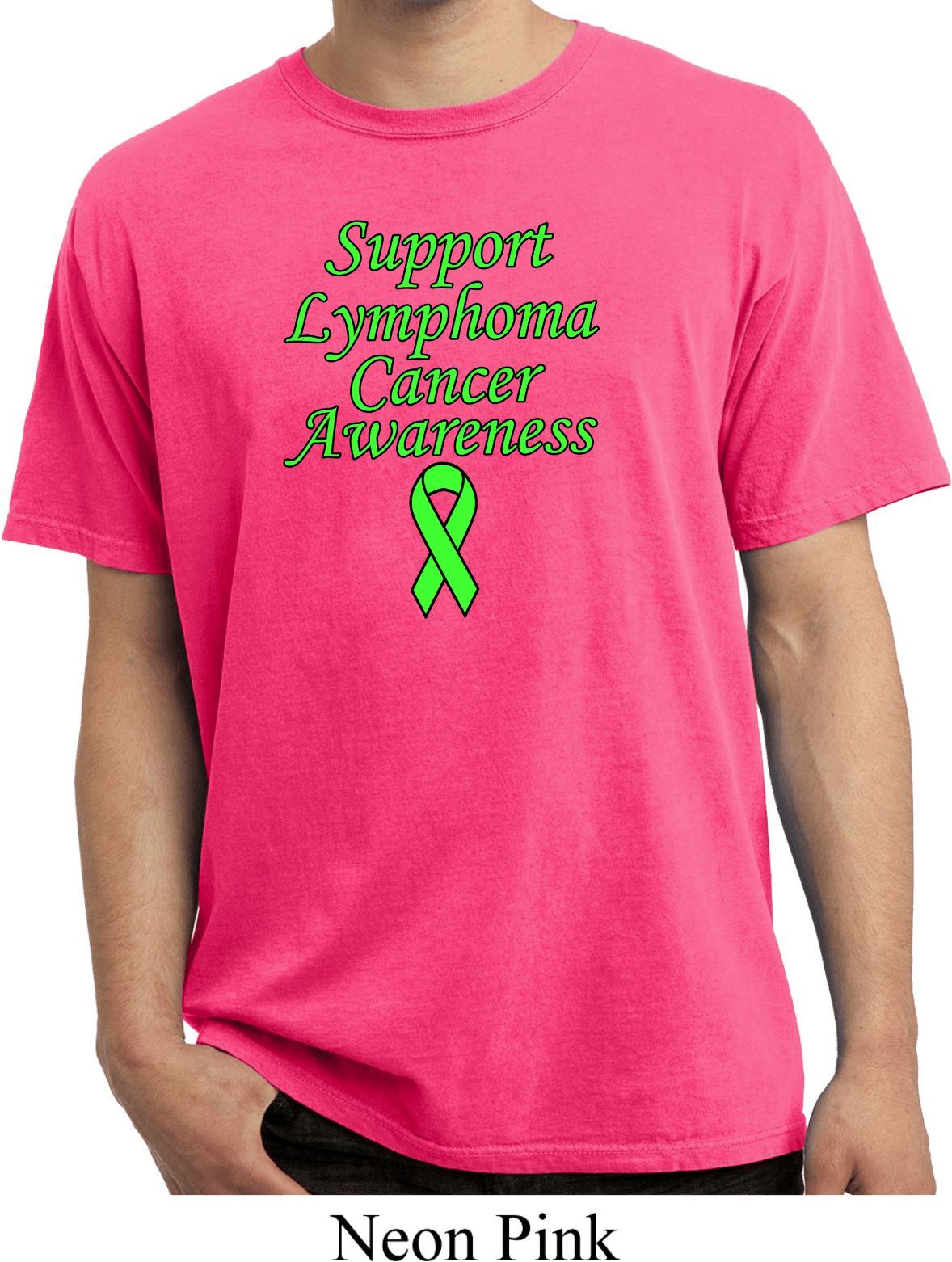 Support Lymphoma Cancer Awareness Pigment Dyed T-shirt - Support ...