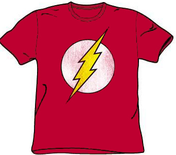 The Flash T-shirt - Flash Logo Distressed Adult Red Tee - The Flash T ...