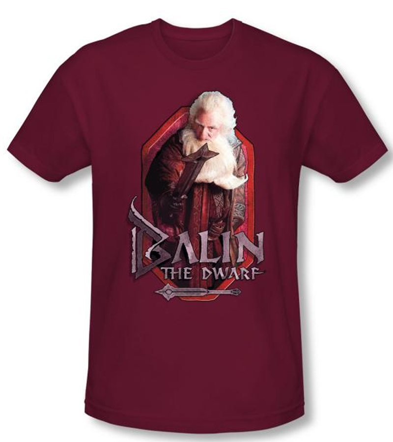 The Hobbit Shirt Movie Unexpected Journey Balin Cardinal Slim Fit Tee ...