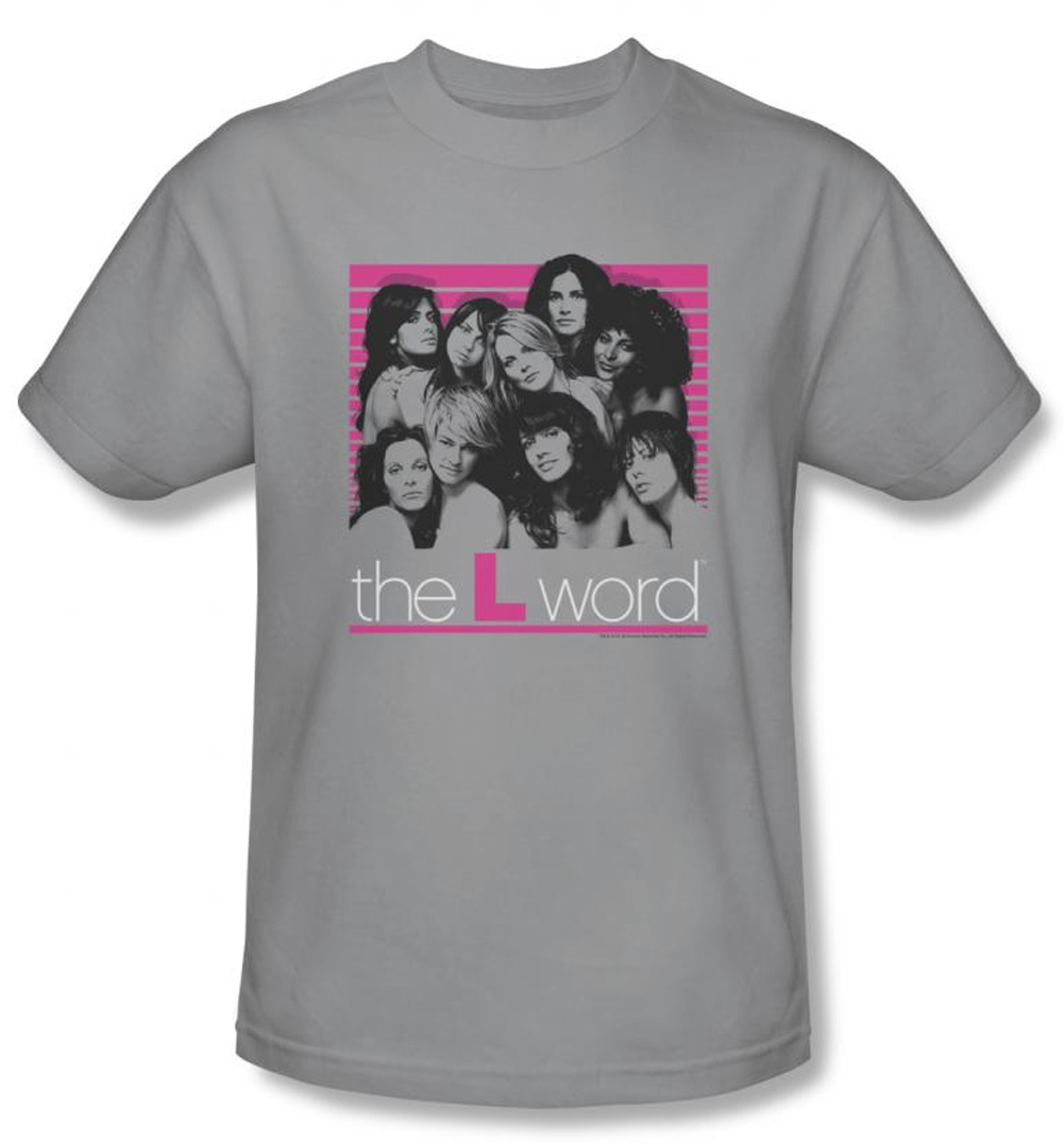 The L Word Shirt Cast Adult Silver T-Shirt Tee - The L Word Cast Shirts